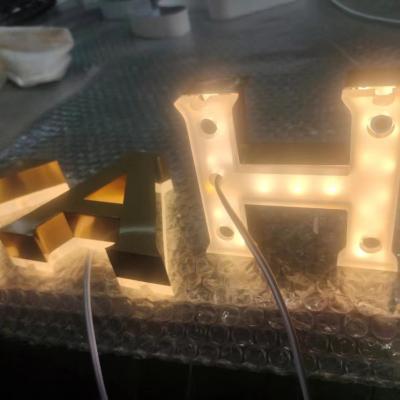 China Popular selling 3d letter LED acrylic stainless steel backlit word for sale