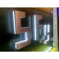 China Embossing Outdoor Logo Signage Stainless Steel Acrylic Sign 3d Backlit Light Sign Led Letters for sale