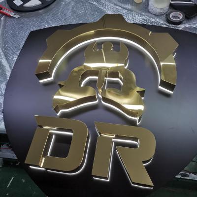 China Hot sale high quality led 3d illuminated signboard fashion store acrylic backlit letter signs for sale