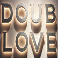 China Small pink letters glitter patch backlit metal led sign 3ft 3d letter light for sale