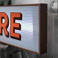 China Corrugated acrylic light box billboard beautiful door head sign shop is easier to attract customer flow for sale