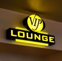 China Acrylic Light Box Letter Round Double Sided Signs Metal Base Blister Led Light Box for sale