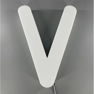 China Hot Sellingized Logo Design Resin Indoor Backlit Letters Logo 3d Luminous Letters Sign for sale