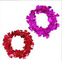 China Love color strips pull flower decoration, Valentine's Day wreath love wire wreath for sale