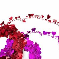 China Love color strips pull flower decoration, Valentine's Day wreath love wire wreath for sale