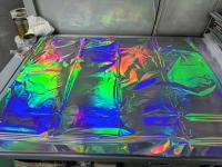 China 18um Holographic Bopp Color Glitter Film for sale