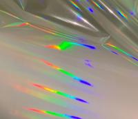 China BOPP  15 micron transparent holographic film,Light beam laser with primer PU printing for sale