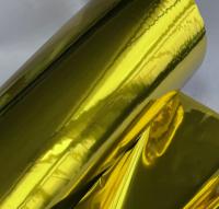 China PET18K gold-plated aluminum pre-coated film is used for lamination on coated paper surfaces and is suitable for UV printing. for sale