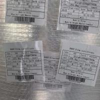 China Transparent BOPP film for packaging and lamination: double-sided heat-sealable and single-sided corona-treated. for sale