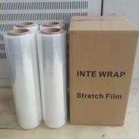 China Moisture Proof Transparent LLDPE Pallet Shrink Wrap Cast 60 gauge 14 Inch 20 Inch for sale