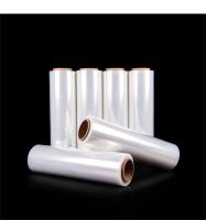 China Self Adhensive Handle 12mic Pe Stretch Wrapping Film High Tensile Strength for sale