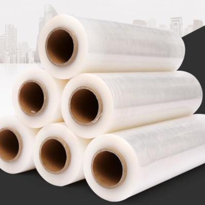 China PE Clear Casting Pallet Wrap Stretch Film Roll 20mic 23mic 25mic for sale