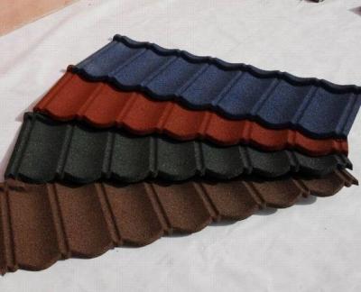 China Durable Nigeria aluminum zinc galvanized 0.4mm thickness shingle stone coated metal roofing tiles for sale