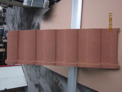China Stone Chip Coated Steel Roof Tile / colour Stone-coated Metal Roofing Tile Sheet for sale