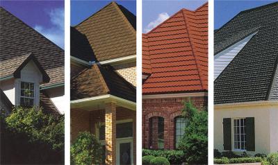 China Environment Friendly Modern Roofing Tile Stone Coated Steel Roof Tile For Houses for sale