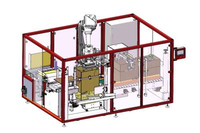 China 10cases/Min Robotic Top Load Case Packing Machine Automatic Compact for sale