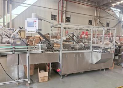 China Cosmetic Bottle Cartoner Packaging Machine , 100pcs/Min Box Packing Machine for sale