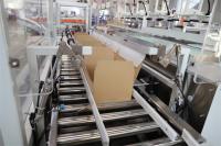 China Split Top Loading Carton Case Packer Machine Pharma Packing Equipment for sale