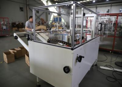 China Automatic Potato Chip Carton Erector Machine Vertical Box With Tape Sealing for sale