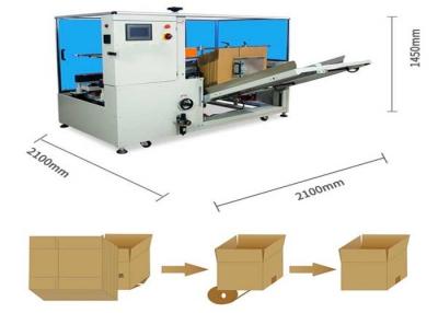 China Oil Bucket Vertical Box Erecting Machine Tape Sealing Combi Carton Erector For Food for sale