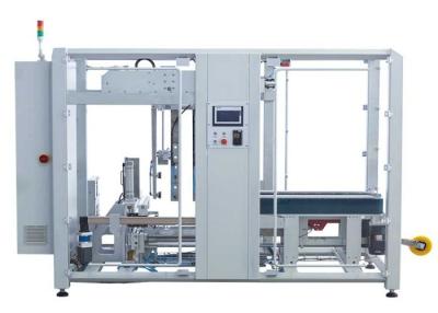 China 20 Carton/Min Servo Automatic Cardboard Box Case Erector Vertical With Tape Sealing For Food for sale