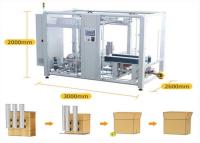 China 20 Carton/Min Servo Automatic Cardboard Box Case Erector Vertical With Tape Sealing For Food for sale