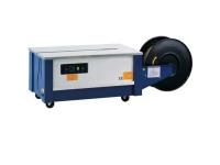 China Pharmaceutical Chemical Semi Automatic Box Strapping Machine 9mm Banding With Low Working Table for sale