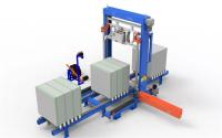 China 9-12mm Carton Box Strapping Machine Rotary Automatic Mobile for sale