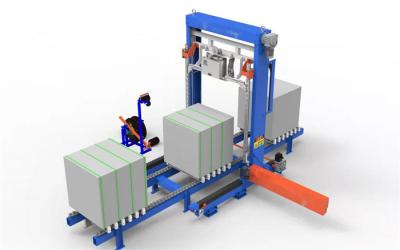 China 9-12mm Carton Box Strapping Machine Rotary Automatic Mobile for sale