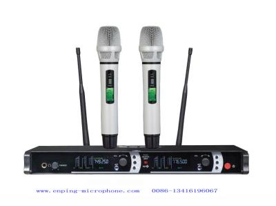 China AT-103 wireless microphone system UHF IR selecta ble frequency PLL  high class for sale