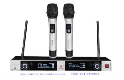 China X8 fixed frequency wireless microphone system UHF Dual channel rack mountable very low price for sale