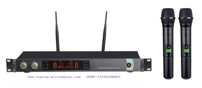 China LS-8600 infrared PRO UHF DUAL cordless wireless microphone system PLL Rack-Mountable optional muti channel for sale