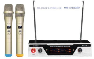 China GL-313  two-handheld VHF colorful wireless microphone with screen   / micrófono / good quality for sale