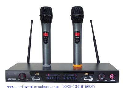 China UM-1029 professional  double handheld VHF wireless microphone with screen  / micrófono / good quality for sale