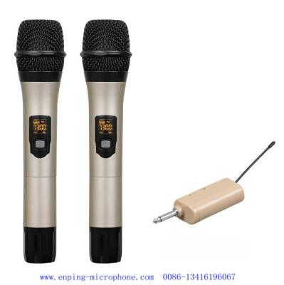 China C7 / professional universal UHF wireless microphone  with 16 selectable frequency with two handhelds & 6.35 transmitter for sale