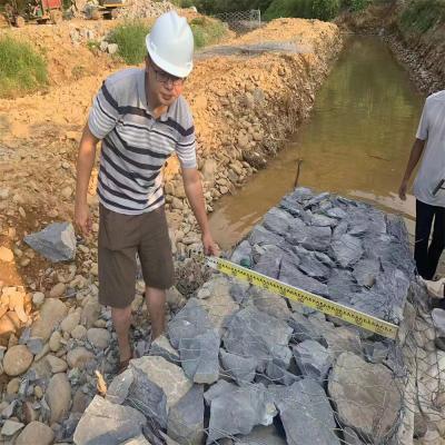 China Reinforced Gabion Baskets Flood Defense Heavy Zinc Coated Gabion Cage Wall for sale