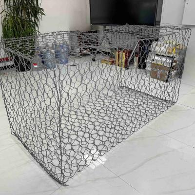 China Heavy Gauge Galvanized Woven Gabion Baskets Mesh Custom Stone Cage Retaining Walls for sale