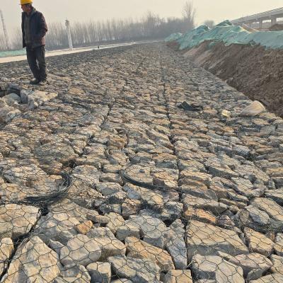 China Customized Galvanized Rock Cage Retaining Wall Nets 1x1x2M Riverbank Erosion Protection for sale