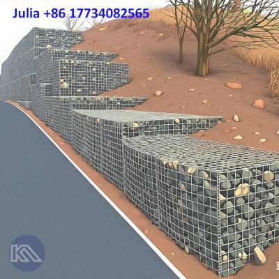 China Elevate Landscape Gabion Basket Retaining Wall Welded Mesh Box High Durability for sale