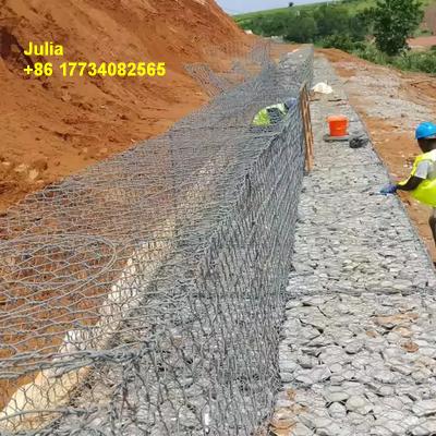 China Double Twisted Class A Gabion Mesh Cage Hexagonal Steel Mesh Gabion Cages for sale
