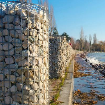 China Custom Color Welded Gabion Stone Walls Fence With 50X75mm 50X100mm Mesh Size for sale