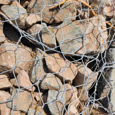 China Hot Dipped Galvanized Gabion Box Hexagonal Net Double Twist Corrosion Resistant for sale