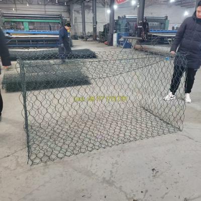 China 2.7mm Wire Thickness Gabion Stone Box 2x1x1m With PVC Coated And Galvanized for sale