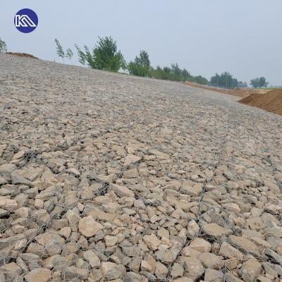 China OEM PVC Coated Gabion Mattresses 60x80mm Mesh Hole For Bridge Construction for sale