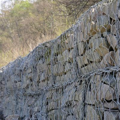 China Woven Gabion Wire Mesh Slope Reinforcement Triple Weave Anti Scour Flood Defense for sale