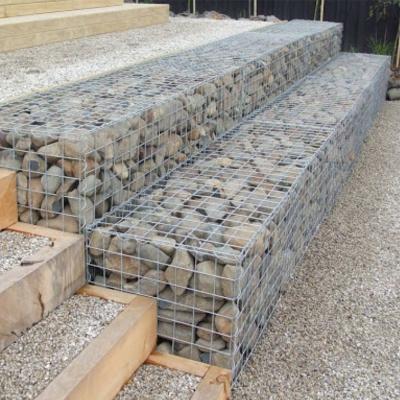 China 2X1X1m Wire Mesh Gabion Planters Galvanised Steel Stone Retaining Wall for sale