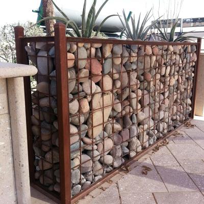 China Steel Wire Welded Gabion Wall 100x100mm Mesh 2x1x0.6m Cages for Garden Landscaping for sale