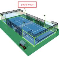 China Standard Model Outdoor Padel Tennis Court Glass Welded Wire Mesh Fence For Padel Field for sale