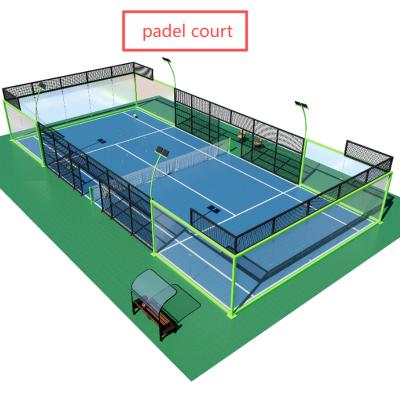 China Standard Model Outdoor Padel Tennis Court Glass Welded Wire Mesh Fence For Padel Field for sale