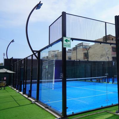 China Outdoor Paddle Courts Panoramic Galvanized Custom Color Padel Tennis Court for sale